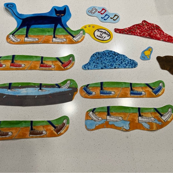 Other | Pete The Cat I Love My White Shoes Flannel Felt Board Figures ...
